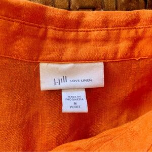 J. Jill | Dresses | Jjill Orange Linen Dress | Poshmark